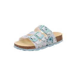 Superfit Tieffu&szlig;bett Pantolette FUSSBETTPANTOFFEL in Hellblau/Mehrfarbig | Gr.: 30