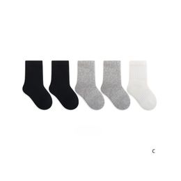 MUNADUNA 5er-Pack Kindersocken einfarbig Schwarz-Wei&szlig;-Grau | Gr.: 17-18