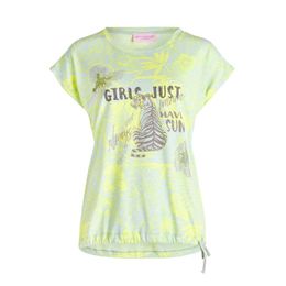 Betty Barclay Casual-Shirt mit Tunnelzug in Green/Light Blue | Gr.: 48
