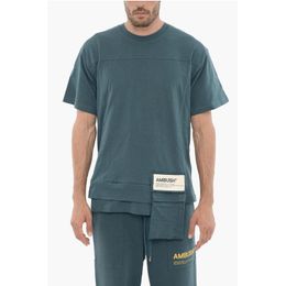 Ambush Einfarbiges Rundhals-T-Shirt mit Tasche in Blau