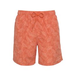 Bruno Banani Badeshorts in orange bedruckt | Gr.: XXL