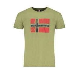 Norwegen 1963 Verde Baumwoll Herren T-Shirt