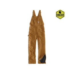 Carhartt Latzhose "Insulated Bib 104393" in Braun | Gr.: S