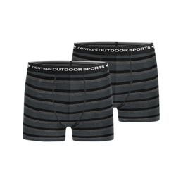 Normani Outdoor Sports 2er Pack Herren Merino Boxershorts in Anthrazit/Schwarz/Grau | Gr.: XL