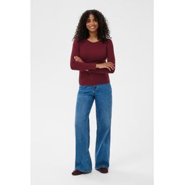 Kaffe Langarm-Shirt KAviba Regular fit in Zinfandel | Gr.: XL