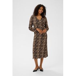 Kaffe Kleid KAkatrine Regular fit in Brown Leopard | Gr.: S