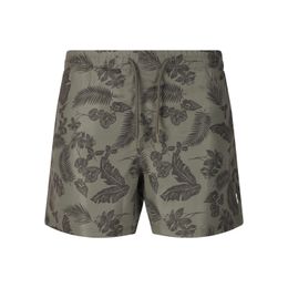 NOU Herren Badeshorts "Fileyer", gr&uuml;n, Gr. S, 95% Polyester, 5% Elasthan, Badehosen, mit schnell trocknendem Innenfutter
