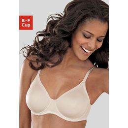 Lascana Damen T-Shirt-BH "perfect basic", Gr. 90, beige, Microtouch, Obermaterial: 82% Polyamid (TACTEL), 18% Elasthan (LYCRA), Basic, BHs, mit