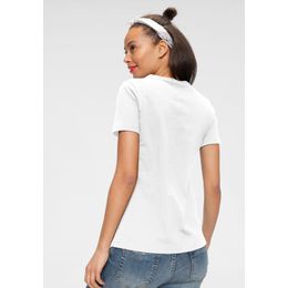 Converse Damen T-Shirt "CORE CHUCK PATCH TEE"wei&szlig; 10a, Gr. XL, Obermaterial: 62% Baumwolle, 33% Polyester, 5% Elasthan, Shirts