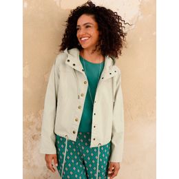 Inspirationen Damen Anorak, beige, Gr. 52, unifarben, 98% Baumwolle, 2% Elasthan, Jacken