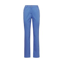 GOLDNER Damen 2-in-1-Hose "Kurzgr&ouml;&szlig;e Baumwollhose mit Teildehnbund", blau, Gr. 24, Obermaterial: 84% Baumwolle CO. 14% Polyamid PA. 2% Elasthan EL.,