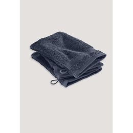 hessnatur Waschhandschuh in tintenblau | Gr.: onesize