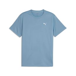 Puma Herren Laufshirt "M RUN NITRO GRAPHIC TEE"zen blau, Gr. XXL, unifarben, Web, Obermaterial: 100% Polyester, Shirts, mit Rundhalsausschnitt,