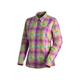 Maier Sports Damen Funktionsbluse "Nanni"lavendel, Gr. 44, 85% Polyester, 15% Viskose, Blusen, Damen Bluse, leichte Langarmbluse, Blusen-Shirt,
