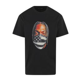 Herren T-Shirt "Upscale by Mister Tee Psycho Man Oversize Tee", schwarz, Gr. XL, UPSCALE BY MISTER TEE, bedruckt, 100% Baumwolle, Shirts
