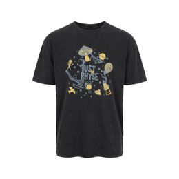 Just Rhyse Herren T-Shirt "Just Rhyse Just Rhyse Tshirt OutOfSpace", schwarz, Gr. S, bedruckt, 100% Baumwolle, Shirts
