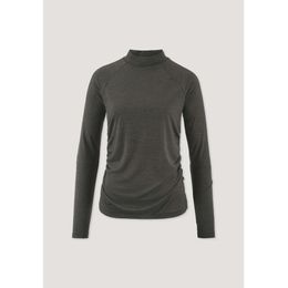 hessnatur Shirt Langarm Slim in tannengr&uuml;n | Gr.: 48