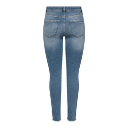 Only Damen Skinny-fit-Jeans "ONLBLUSH MID SK ANK RW DNM REA363"special blau grau denim, Gr. M, unifarben, Denim/Jeans, Obermaterial: 91% Baumwolle,