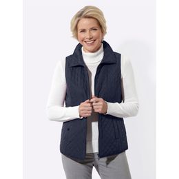 CLASSIC Damen Steppweste, blau, Gr. 40, unifarben, 100% Polyester, Wattierung:100% Polyester, Westen