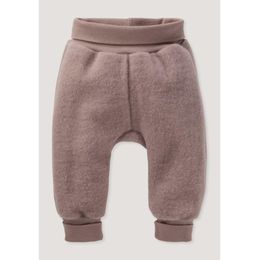 hessnatur Wollfleece Hose in mauve | Gr.: 62/68