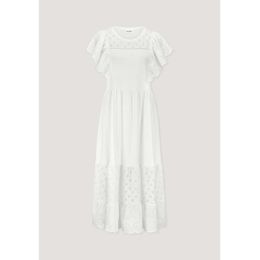 hessnatur Bohemian Jersey Kleid Midi Relaxed aus reiner Bio-Baumwolle in naturweiss | Gr.: 36