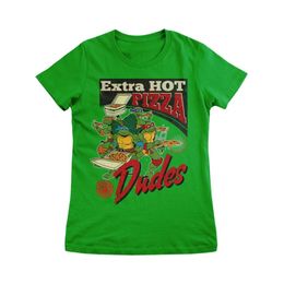 Teenage Mutant Ninja Turtles Shirt "Extra Hot Pizza Dudes Girly Tee" in Gr&uuml;n | Gr.: XL