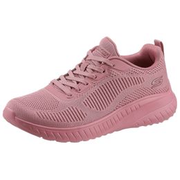 Skechers Damen Sneaker "BOBS SQUAD CHAOS FACE OFF", Gr. 35, rosa, Textil, Schuhe, Freizeitschuh, Halbschuh, Schn&uuml;rschuh mit Komfort-Innensohle