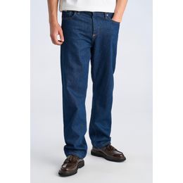 LINDBERGH Herren Loose-fit-Jeans, blau, Gr. 33, unifarben, Denim/Jeans, Obermaterial: 100% Baumwolle, Jeans, in 5-Pocket-Style