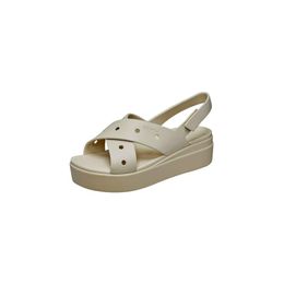 Crocs Brooklyn 4u Sandalen mit Klettverschluss und gekreuzten Riemen Beige | Gr.: 37,5