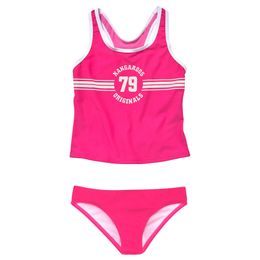 Kangaroos M&auml;dchen Tankini "Sporty", pink, Gr. 158, kontrastfarbene Details, unifarben, Polyamid, Bikini-Sets, mit sportlichem Frontdruck