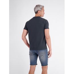 Lerros Herren T-Shirt "T-Shirt in softer Seersucker-Qualit&auml;t mit bequemem O-Neck"classic navy, Gr. XXL, 97% Baumwolle, 3% Elasthan, Shirts