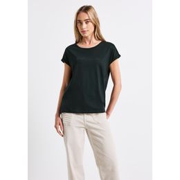 Street One Damen T-Shirt, gr&uuml;n, Gr. 36, bedruckt, Web, 50% Baumwolle, 50% Modal, Shirts, aus Baumwolle mit Stretchante