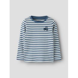 name it Jungen Langarmshirt "NMMVILLY LS SLIM TOP NOOS", blau, Gr. 104, Jersey, Obermaterial: 100% Baumwolle, Shirts, Baumwolle, slim fit