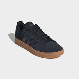 Herren Sneaker "GRAND COURT BASE 00S", adidas Sportswear, Gr. 45, schwarz, Leder, Synthetik, Schuhe, Design auf den Spuren des adidas Campus 00