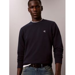 Herren Sweatshirt, blau, Gr. M, Calvin Klein Jeans, unifarben, Sweatware, Obermaterial: 90% Baumwolle, 10% Polyester, Sweatshirts,