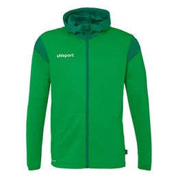 Uhlsport Herren Trainingsjacke "Kapuzenjacke Squad 27 Track Hood", gr&uuml;n, Gr. S, Obermaterial: 100% Polyester Pol. recyc.., Jacken