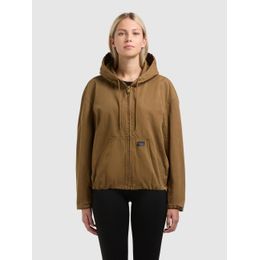 Khujo Damen Blouson "JUDY", braun, Gr. XS, unifarben, Twill, 100% Baumwolle, Jacken