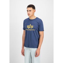 Herren T-Shirt "Basic T-Shirt BL", blau, Gr. XL, Alpha Industries, Obermaterial: 100% Baumwolle, Shirts