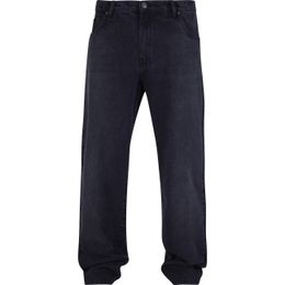 Urban Classics Herren Bequeme Jeans "Urban Classics Herren Heavy Ounce Straight Fit Jeans", schwarz, Gr. 38, unifarben, 100% Baumwolle, Jeans