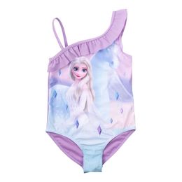 Disney Frozen Disney Die Eisk&ouml;nigin Badeanzug mit R&uuml;schen Elsa Frozen in lila | Gr.: 92