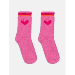 LIEBLINGSST&Uuml;CK LIEBLINGSST&Uuml;CK Damen Langsocken "Kuschelsocken "Cozy-Regular" - 3er Pack", Gr. 35, pink, Polyamid, Socken, weich & kuschelig