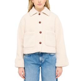 Mustang Damen Outdoorjacke "Damen Style Sherpa Jacket", beige, Gr. XL, unifarben, Twill, 100% Polyester, Jacken