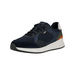 Geox Herren Sneaker "Geox Sneaker Lederimitat/Textil", Gr. 46, blau, Lederimitat, Textil, Schuhe