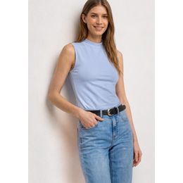 Street One Damen Tr&auml;gertop, blau, Gr. 44, unifarben, Web, 50% Baumwolle, 50% Modal, Tops, Jersey