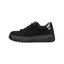 Gabor Damen Plateausneaker "Gabor Sneaker Veloursleder", Gr. 42schwarz, Veloursleder, Schuhe