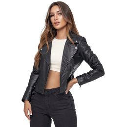 Tazzio Lederjacke "F507" - in Schwarz | Gr.: S