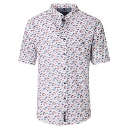 Casamoda Herren Kurzarmhemd "Casamoda Freizeithemd Kurzarm Print", blau, Gr. XL, bedruckt, 100% Baumwolle, Hemden