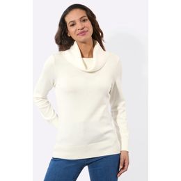 Casual Looks Damen Rollkragenpullover "Rollkragen-Pullover", wei&szlig;, Gr. 48, unifarben, 100% Baumwolle, Pullover