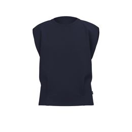 TRIGEMA Damen T-Shirt "TRIGEMA T Shirt mit modischen Falten", blau, Basic, Gr. M, Single Jersey, 100% Baumwolle, Shirts