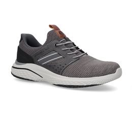 Herren Slip-On Sneaker, Dockers by Gerli, Gr. 47, grau, Lederimitat, Textil, Schuhe, Schlupfschuh, Freizeitschuh, Sneaker mit Elastikschn&uuml;rung